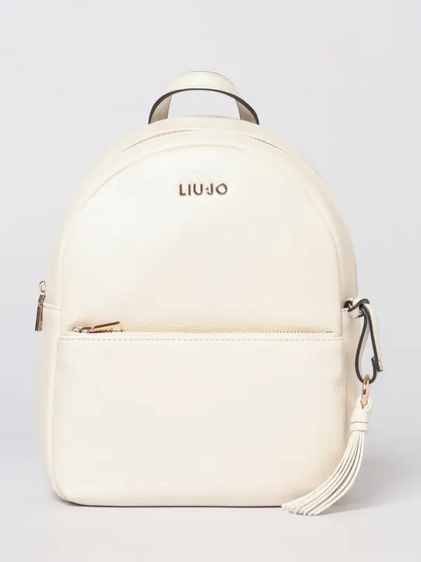 Liu Jo Grained Faux Leather Backpack - White