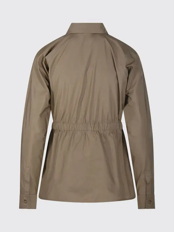 Max Mara Cotton Poplin Shirt With Drawstring Waist - Green