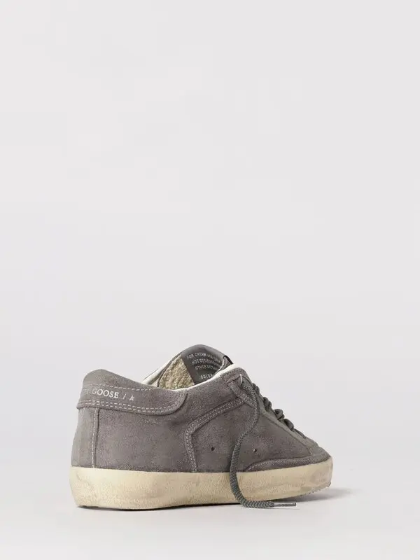 GOLDEN GOOSE Suede Sneakers With Glitter Star Detail - Grey