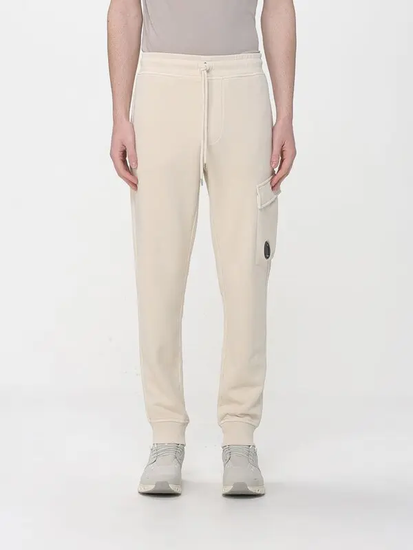 C.P. COMPANY Cotton Jersey Cargo Trousers - Beige