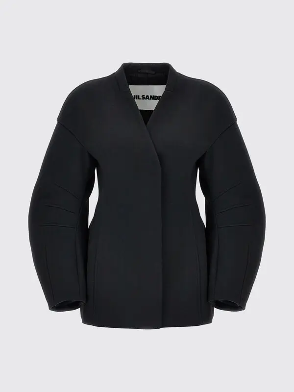 JIL SANDER Collarless Jacket - Black