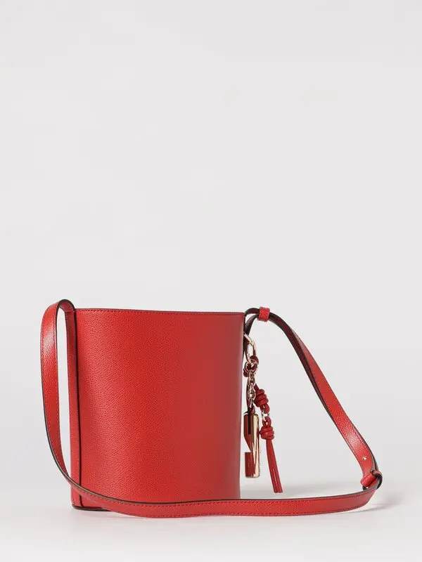 Furla Mini Bucket Bag With Charm Detail - Red