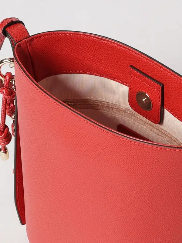 Furla Mini Bucket Bag With Charm Detail - Red