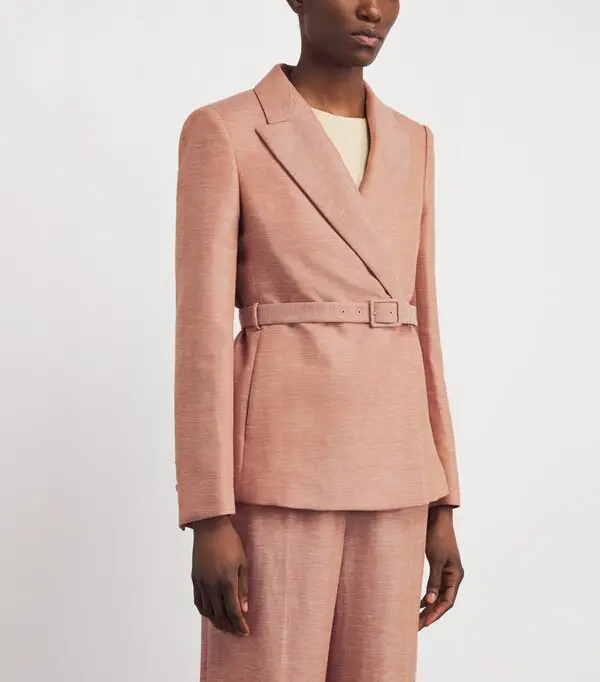 Colombo Cashmere-linen Double-breasted Blazer