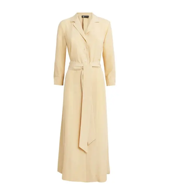 Colombo Silk Belted Midi Dress