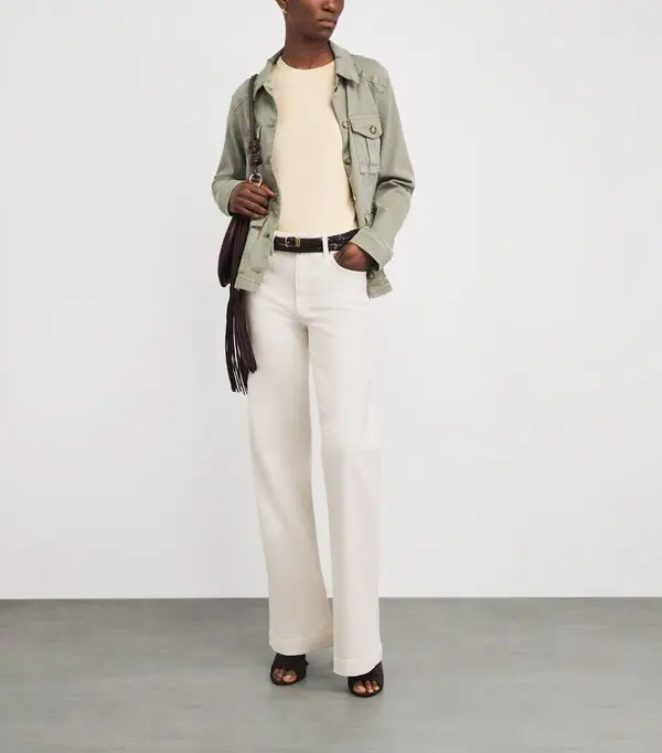 Paige Leenah Wide-leg Jeans - White