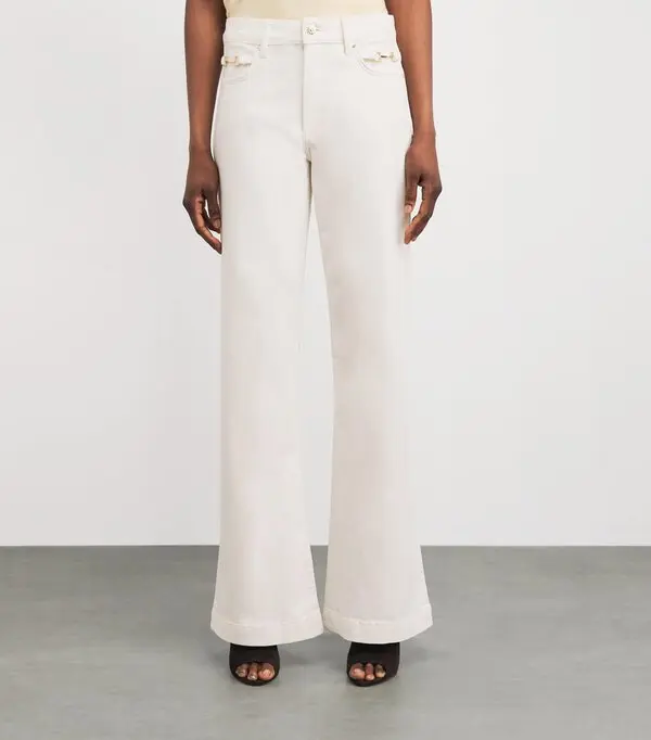 Paige Leenah Wide-leg Jeans - White