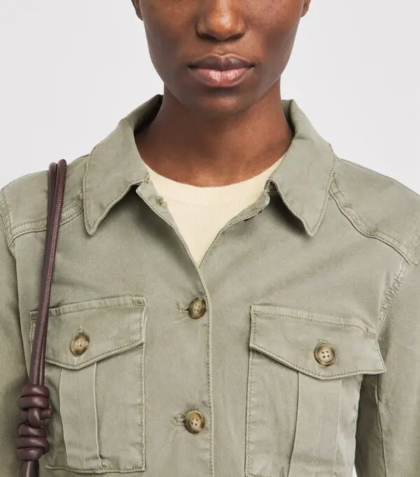 Paige Twill Utility Jacket - Green