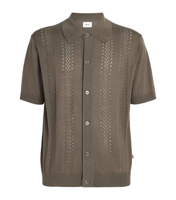 NN.07 Wool-blend Knitted Polo Shirt