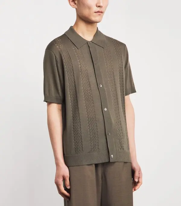 NN.07 Wool-blend Knitted Polo Shirt