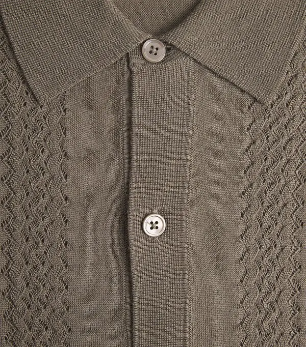 NN.07 Wool-blend Knitted Polo Shirt