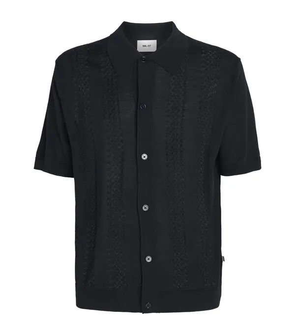 NN.07 Wool-blend Knitted Polo Shirt