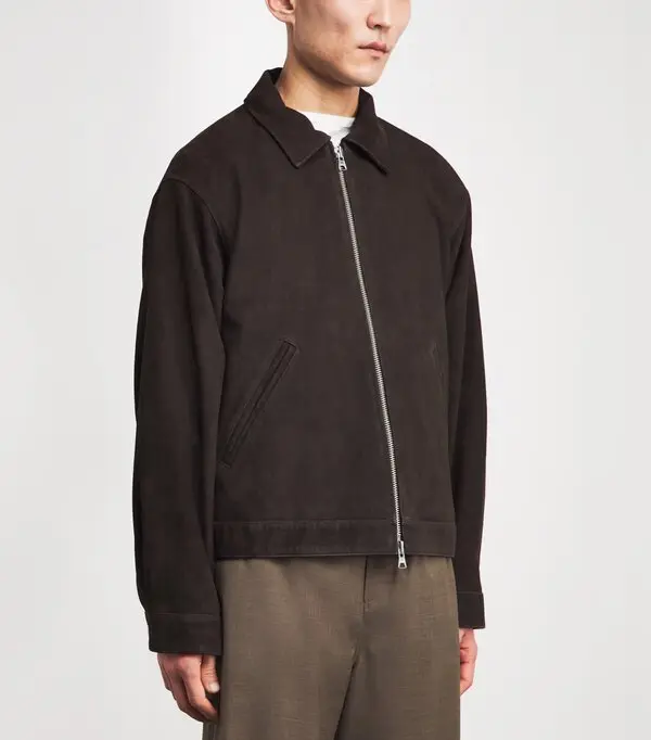 NN.07 Nn07 Goat Suede Petrus Jacket - Brown