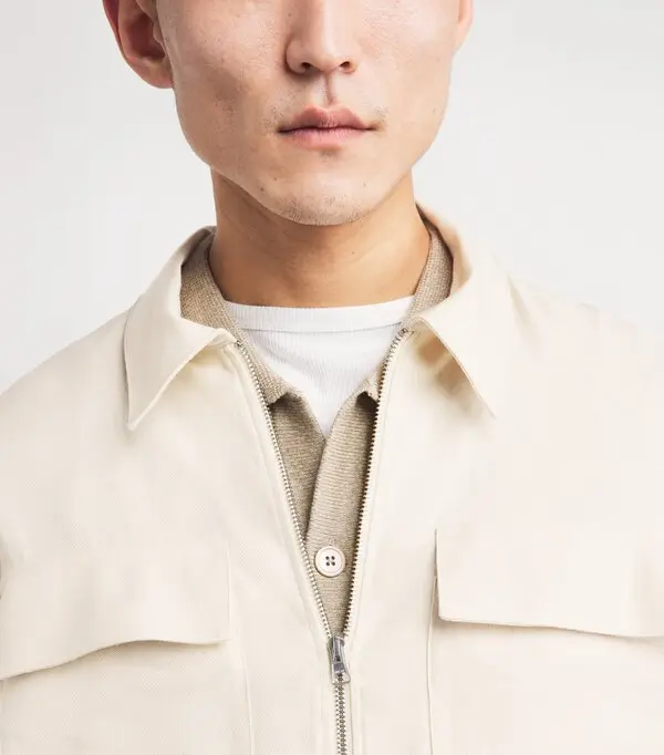 NN.07 Viscose-linen Zip-up Overshirt
