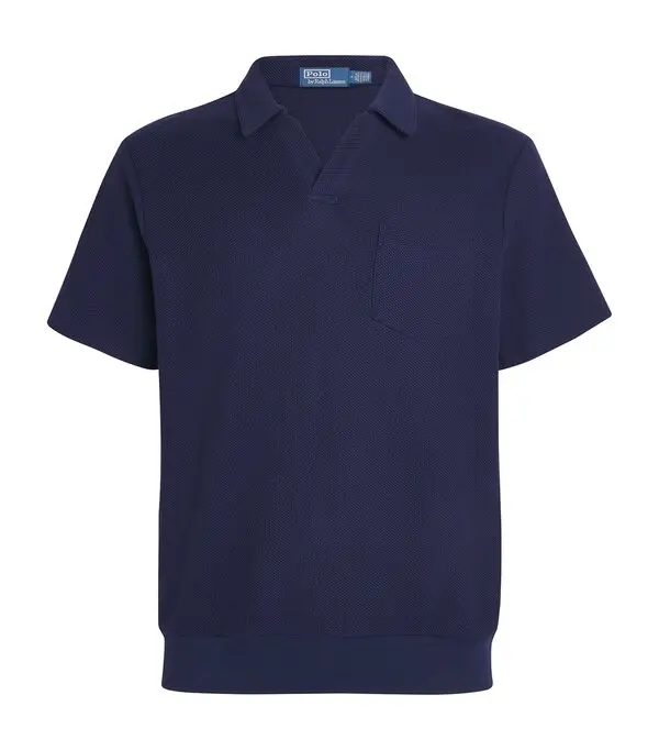 Polo Ralph Lauren Cotton Open-collar Polo Shirt With Pocket - Navy