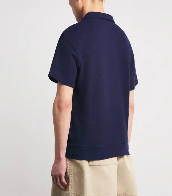 Polo Ralph Lauren Cotton Open-collar Polo Shirt With Pocket - Navy