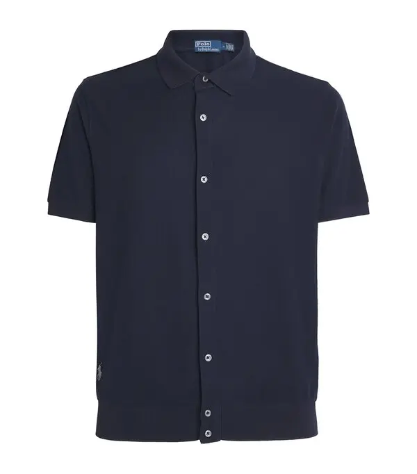 Polo Ralph Lauren Cotton Honeycomb Shirt - Navy