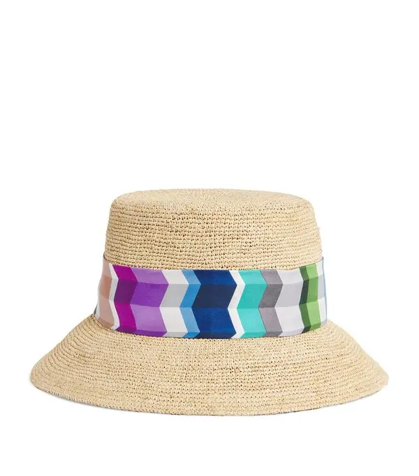 Missoni Silk-trim Straw Hat - Beige