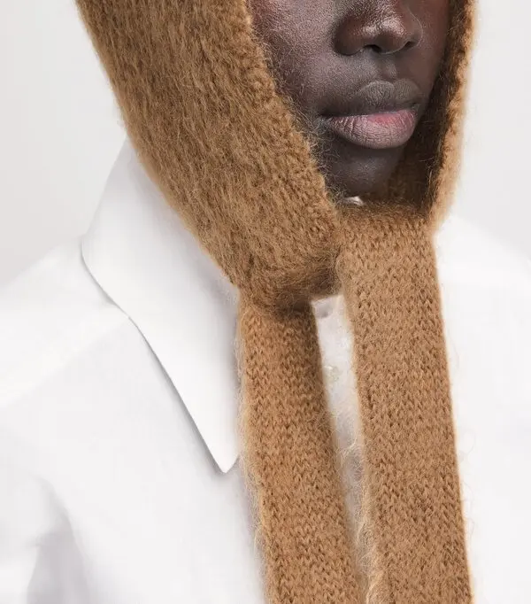 Acne Studios Mohair-wool Earflap Beanie - Brown