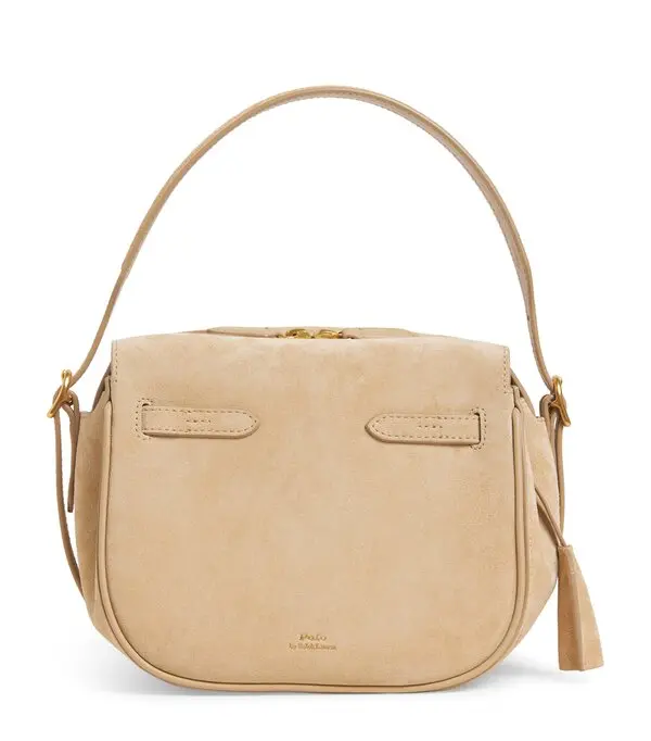 Polo Ralph Lauren Small Suede Polo Id Satchel Bag - Beige