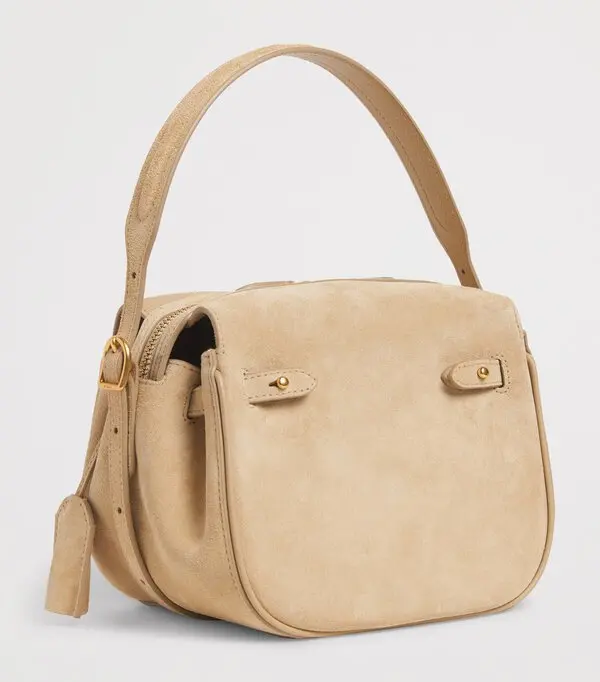 Polo Ralph Lauren Small Polo Id Suede Satchel