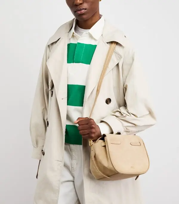 Polo Ralph Lauren Small Polo Id Suede Satchel