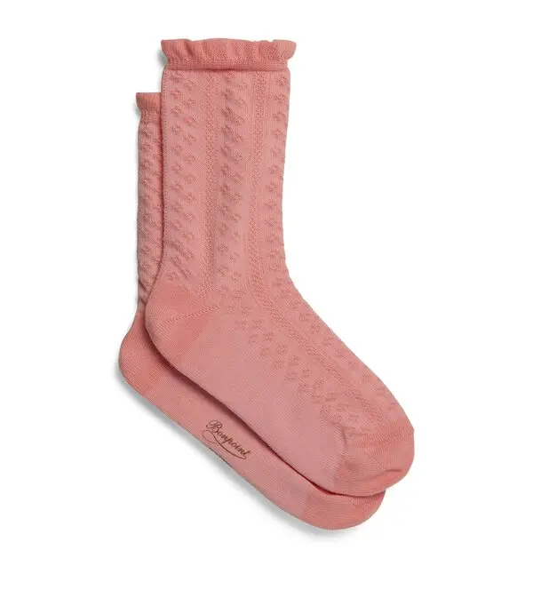 Bonpoint Cotton-blend Ribbed Socks - Pink