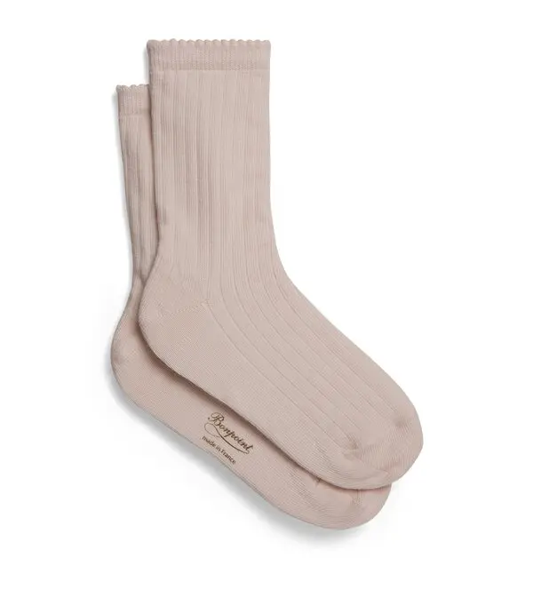 Bonpoint Cotton-blend Ribbed Socks - Pink