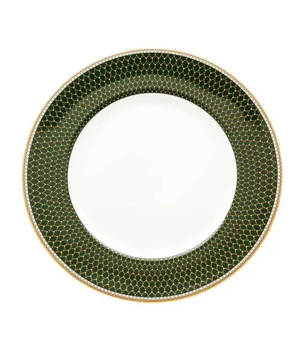 Halcyon Days Antler Trellis Plate - Green