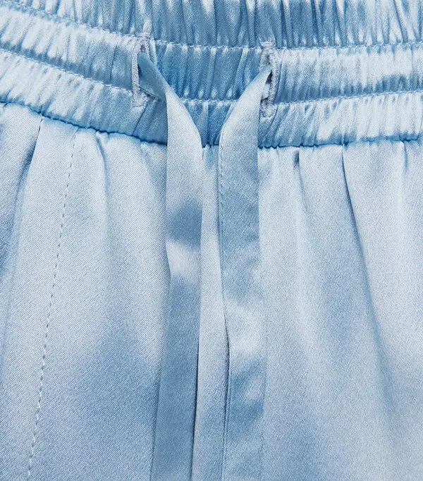 LAURA PITHARAS Silk Drawstring Trousers - Blue