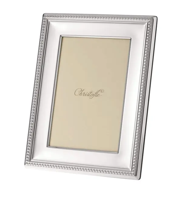 Christofle Plated Perles Frame - Silver