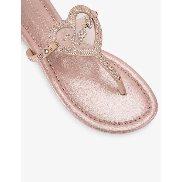 Kurt Geiger Heart Leather Sandals - Blush