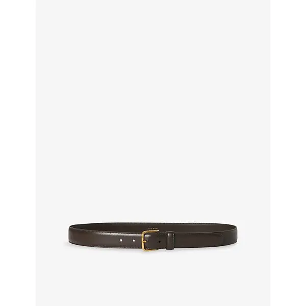 THE ROW Classic Leather Belt - Dark Brown Ang