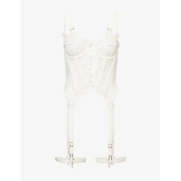 Lounge Bridal Elizabeth Lace Basque - White