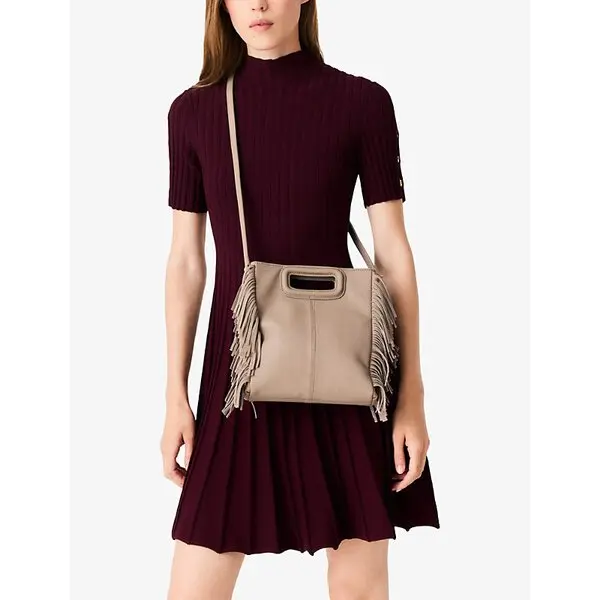 Maje Grained-leather Cross-body Bag