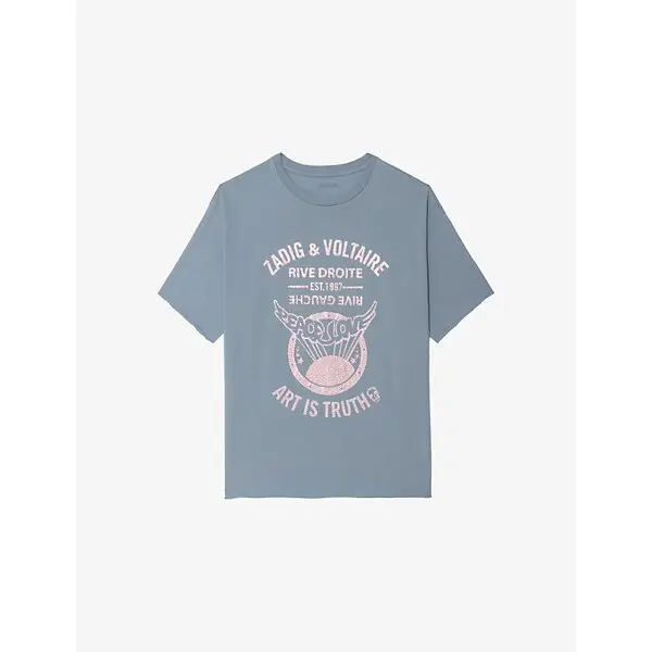 Zadig&Voltaire Berry Graphic-print Cotton T-shirt - Sixtine