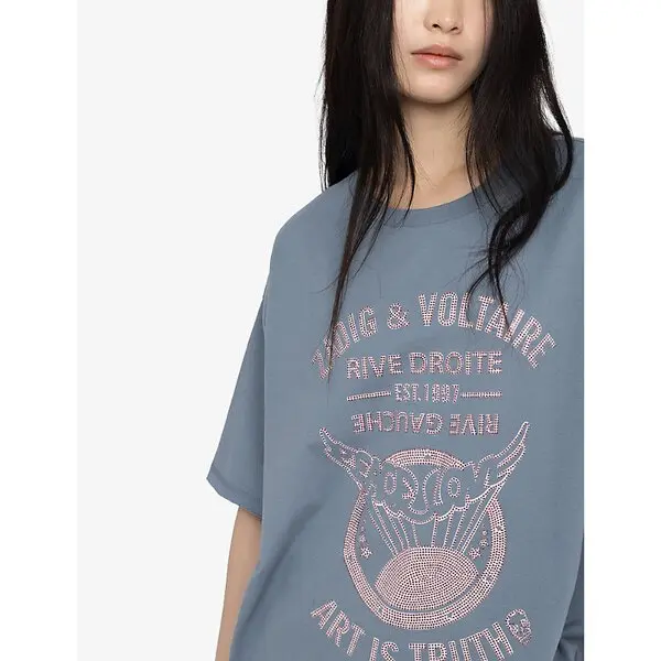 Zadig&Voltaire Berry Graphic-print Cotton T-shirt - Sixtine
