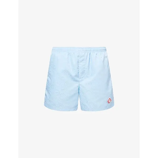Casablanca Monogram Jacquard Swim Shorts - Blue