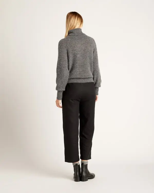 Quince Alpaca Turtleneck Sweater - Charcoal