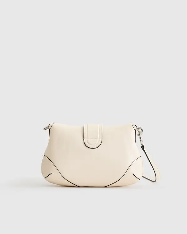 Quince Italian Leather Buckle Detail Shoulder Bag