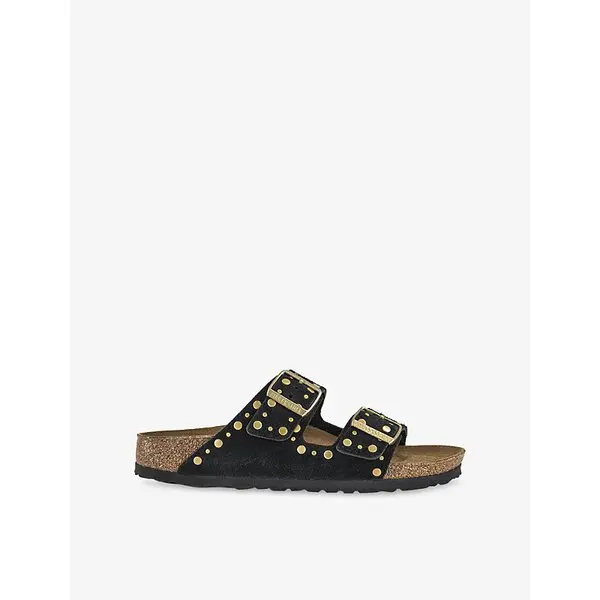 BIRKENSTOCK Arizona Two-strap Suede Sandals - Black Rivet