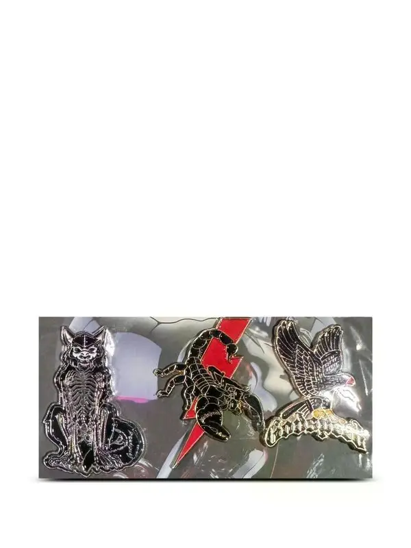 GODSPEED Animal-motif Pins Set - Silver