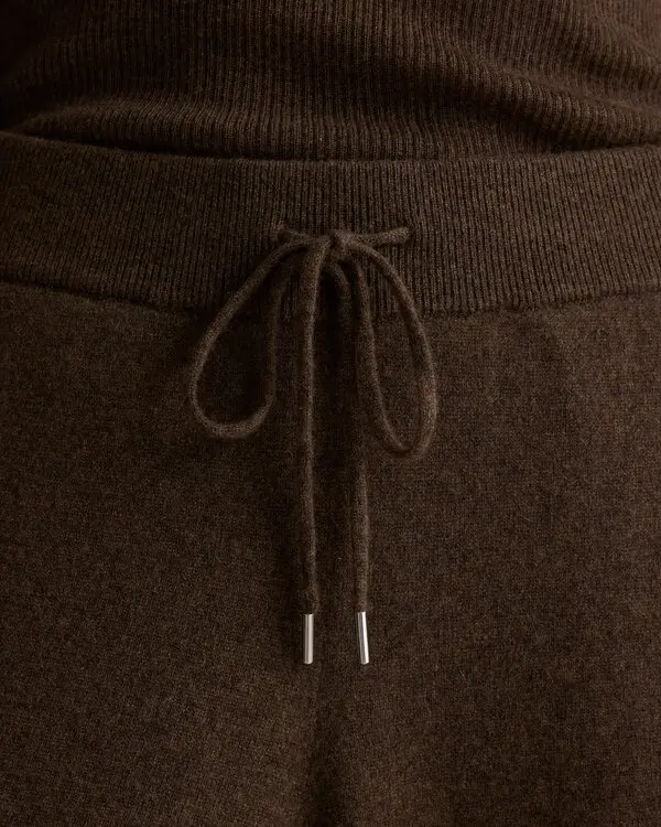 Quince Mongolian Cashmere Sweatpants With Cuffed Ankles - Brown