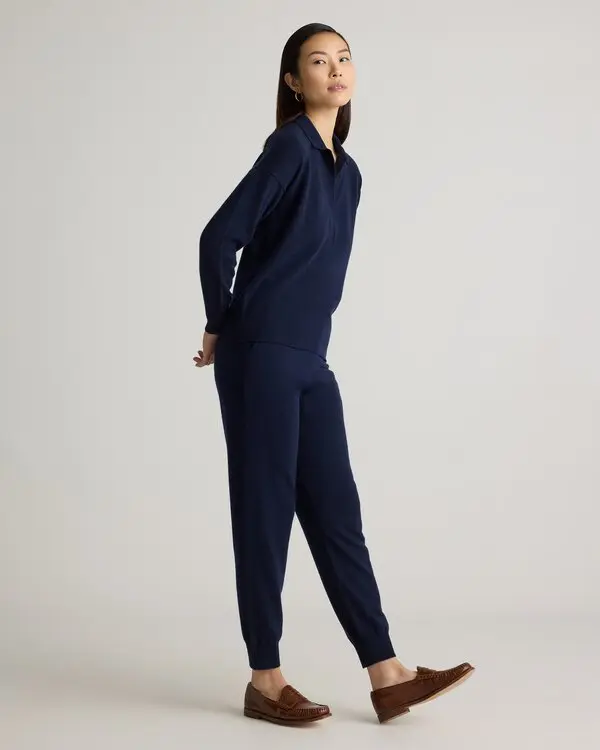 Quince Mongolian Cashmere Sweatpants - True Navy