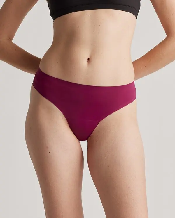Quince Invisible Bonded Thong - Plum