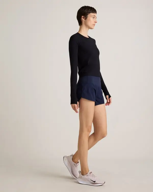Quince Seamless Waist-length Long Sleeve Top