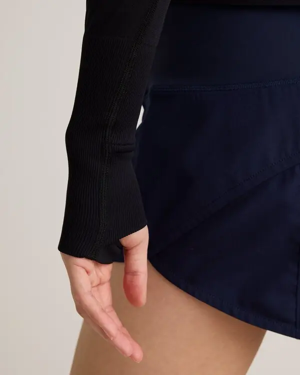 Quince Seamless Waist-length Long Sleeve Top