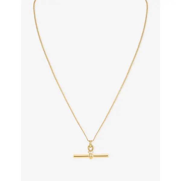 ASTRID & MIYU Hardware T-bar -plated 925 Sterling Silver Pendant Necklace - 18ct Gold