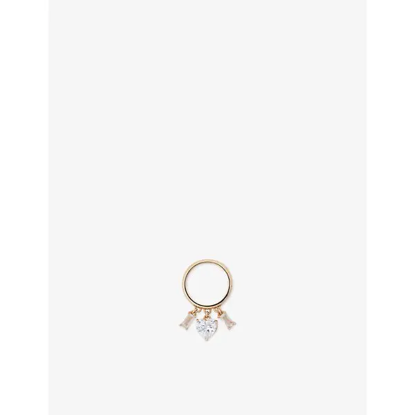 Maje Charm-embellished -toned Brass Ring - Gold