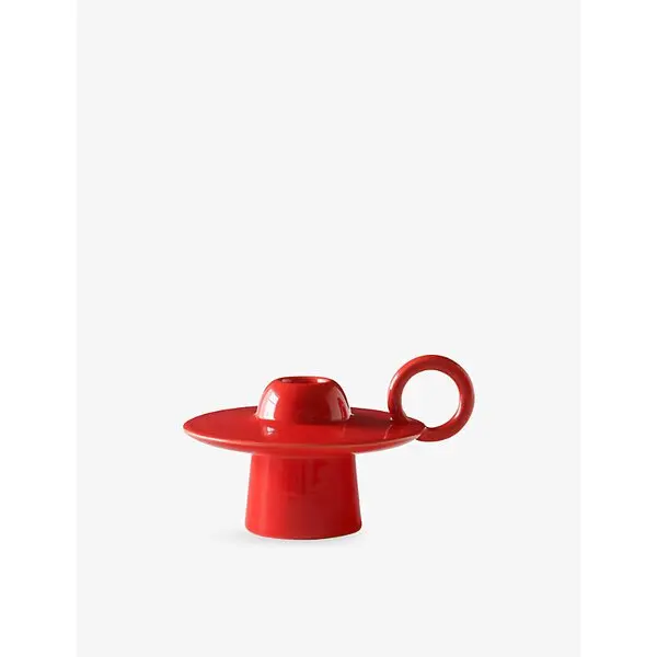 &TRADITION Momento Jh39 Ceramic Candleholder - Poppy Red